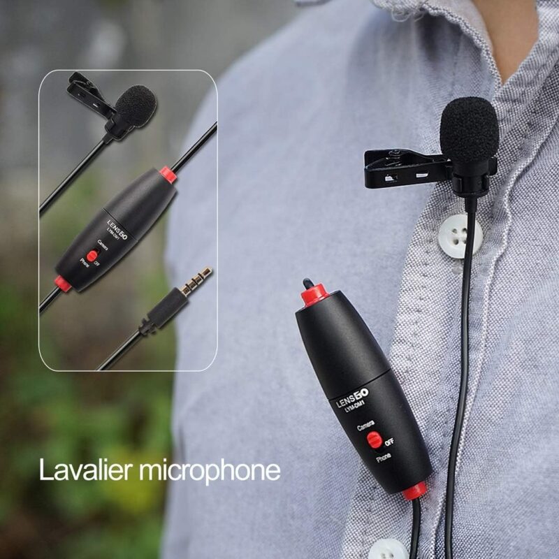 LENSGO LYM-DM1 Lavalier Microphone for Camera & Mobile